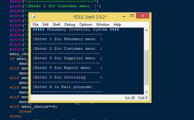 Pharmacy Inventory System in Python Free Source Code | SourceCodester